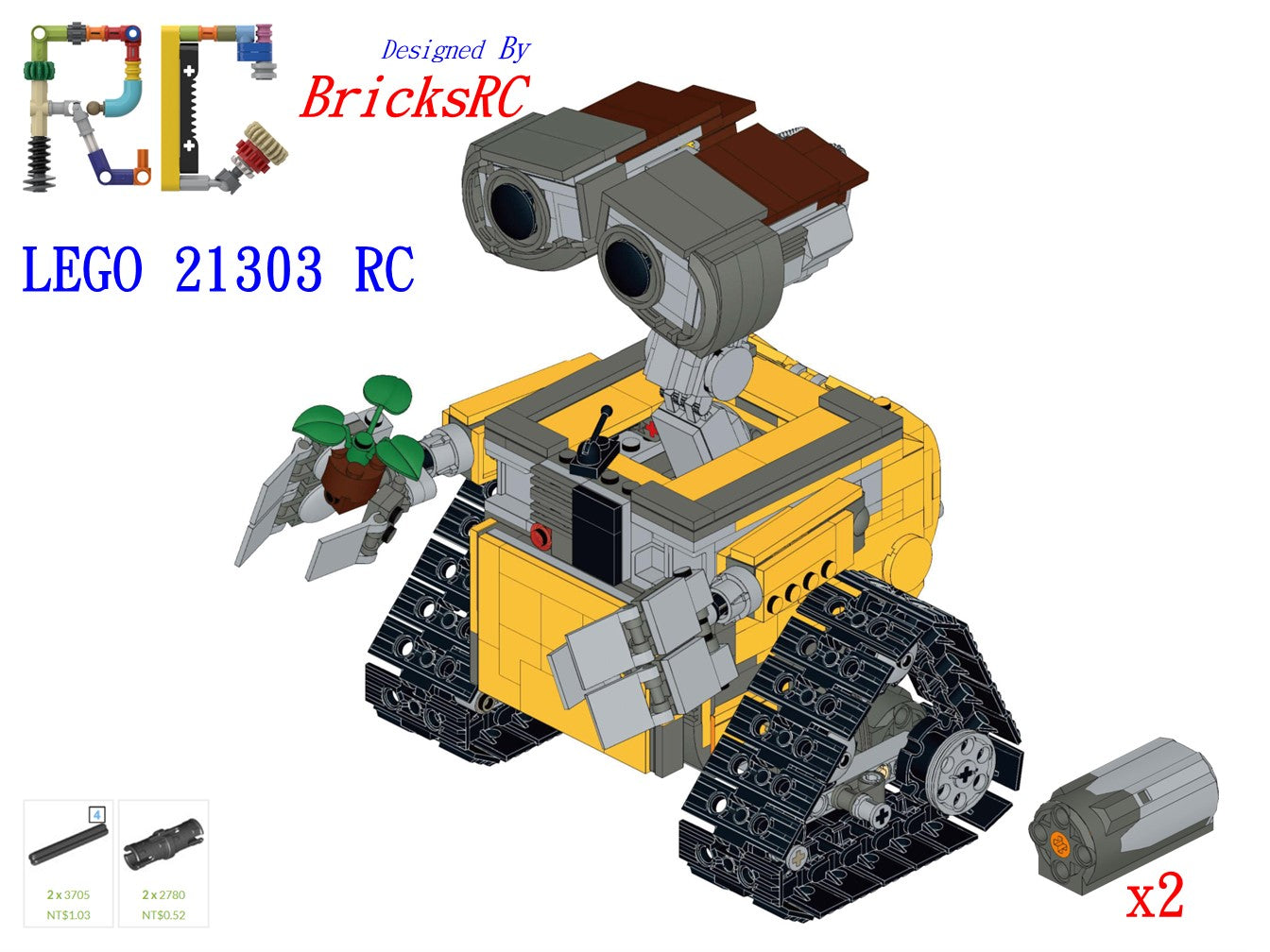 [Instructions] Motorize LEGO 21303 WALL?¢E – BricksRC