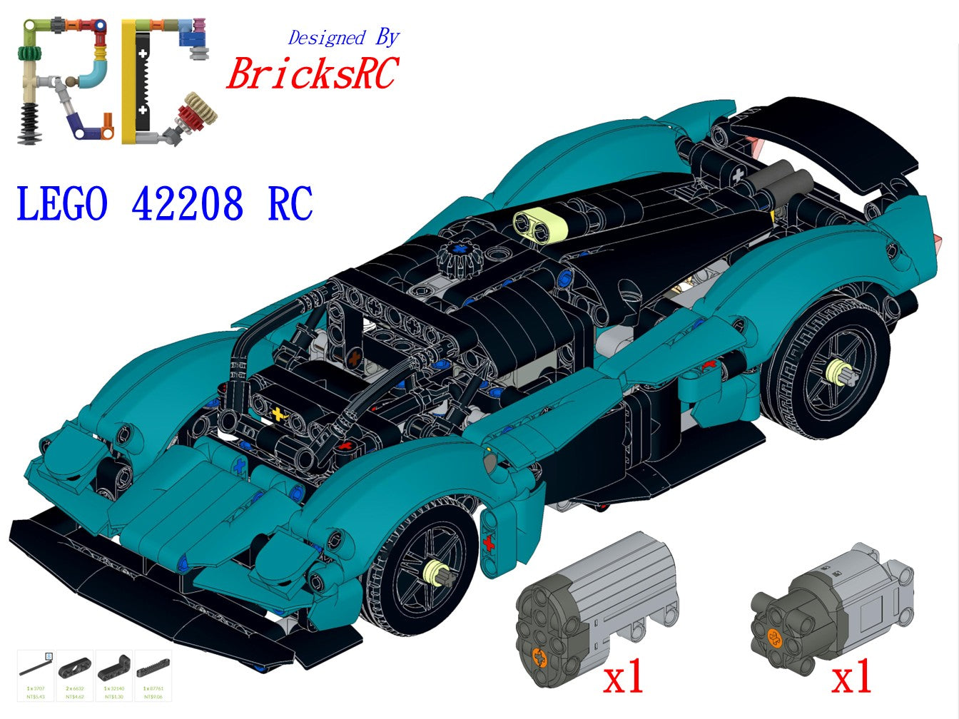 [Instructions] Motorize LEGO 42208 Aston Martin Valkyrie(L Motor Drivi ...